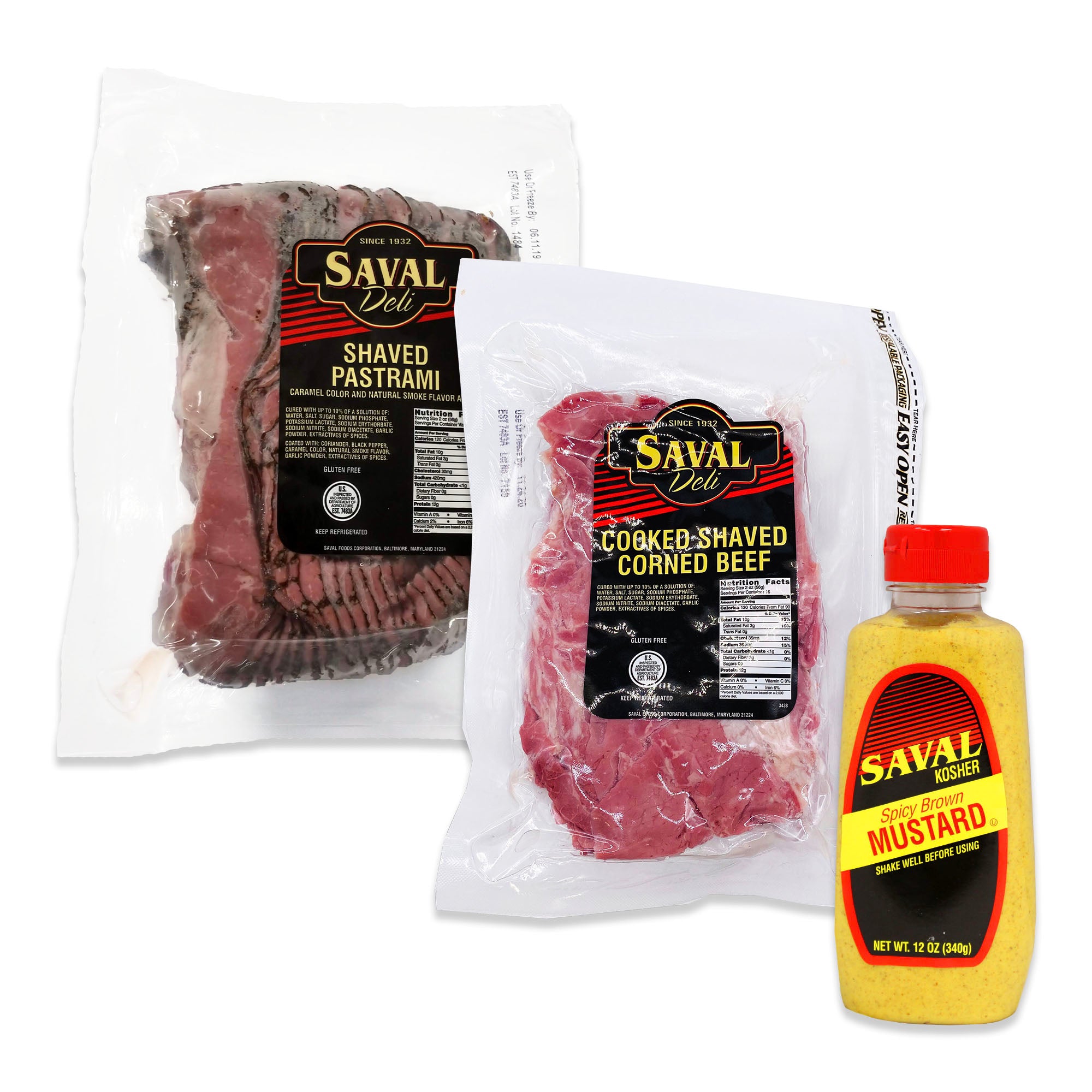 Saval Deli Bundles Pastrami | Corned Beef | Mustard